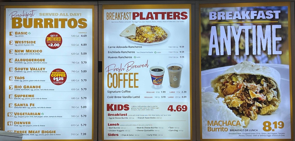 Twisters Burgers and Burritos Restaurant Menu